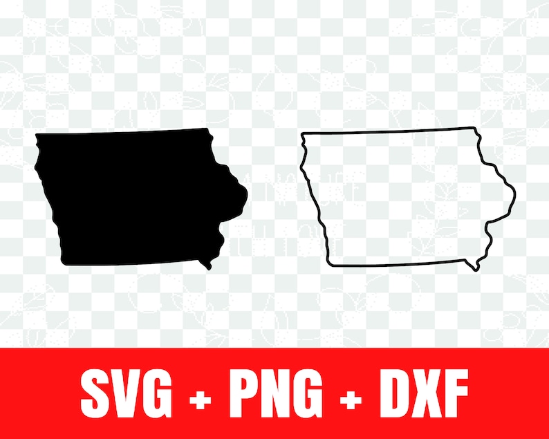 Iowa Silhouette Svg , Iowa Outline Svg - Etsy