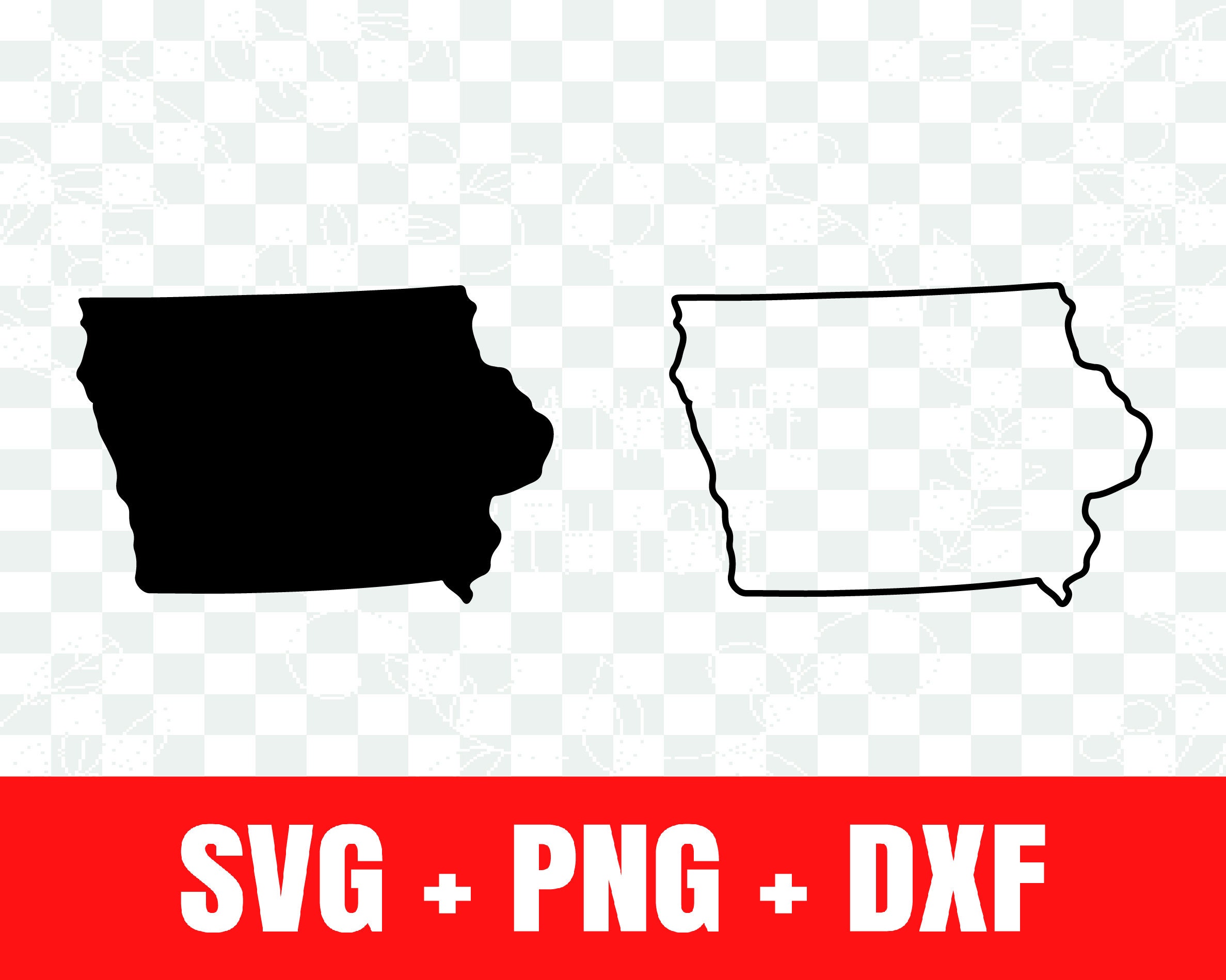 Iowa Silhouette Svg Iowa Outline Svg - Etsy Australia