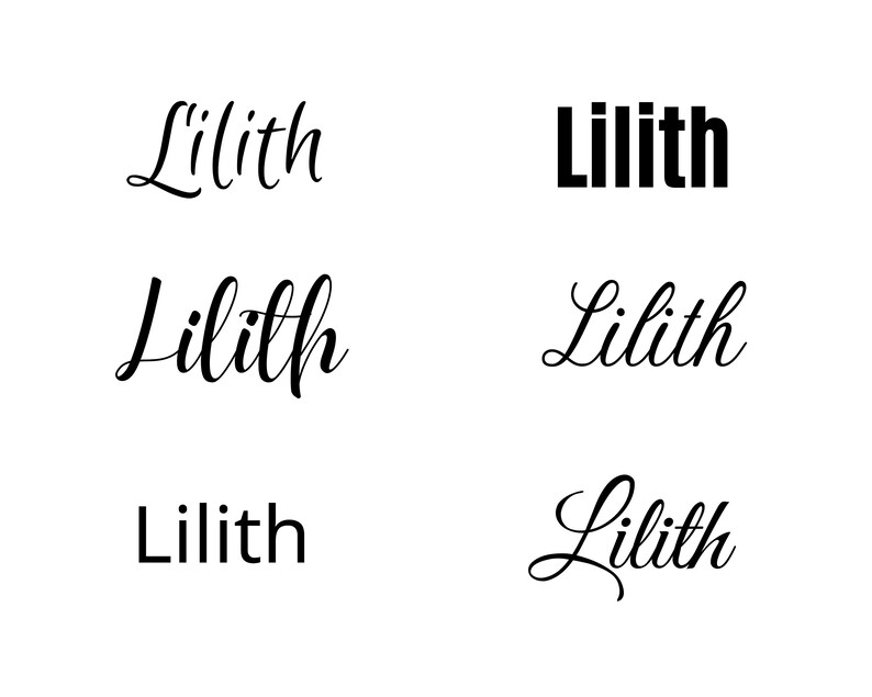 Lilith Svg , Lilith Baby Name Svg, Lilith Wedding Name Svg - Etsy