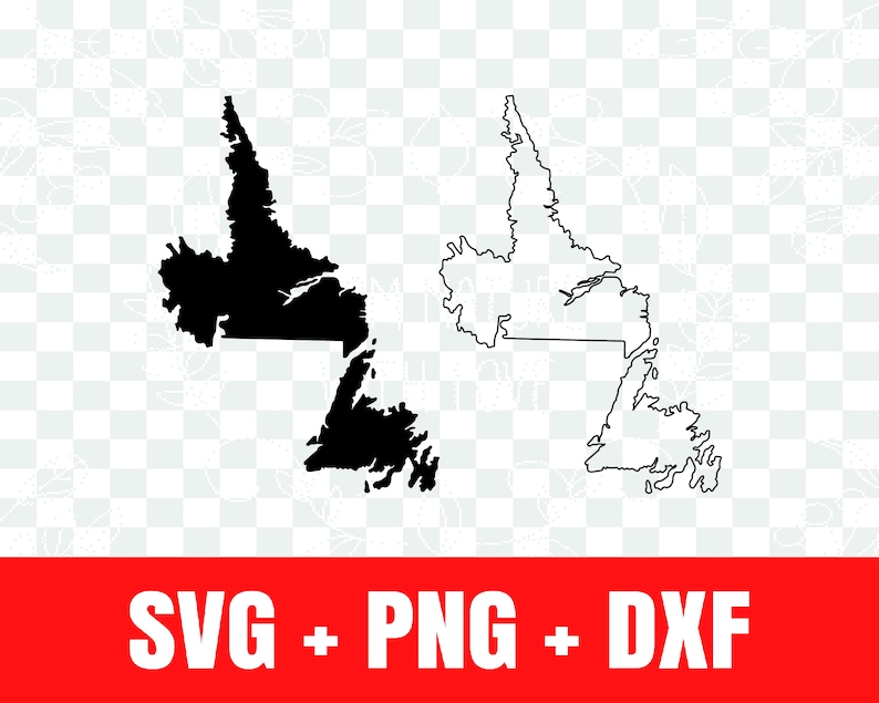 Newfoundland Silhouette Svg , Newfoundland Outline Svg - Etsy