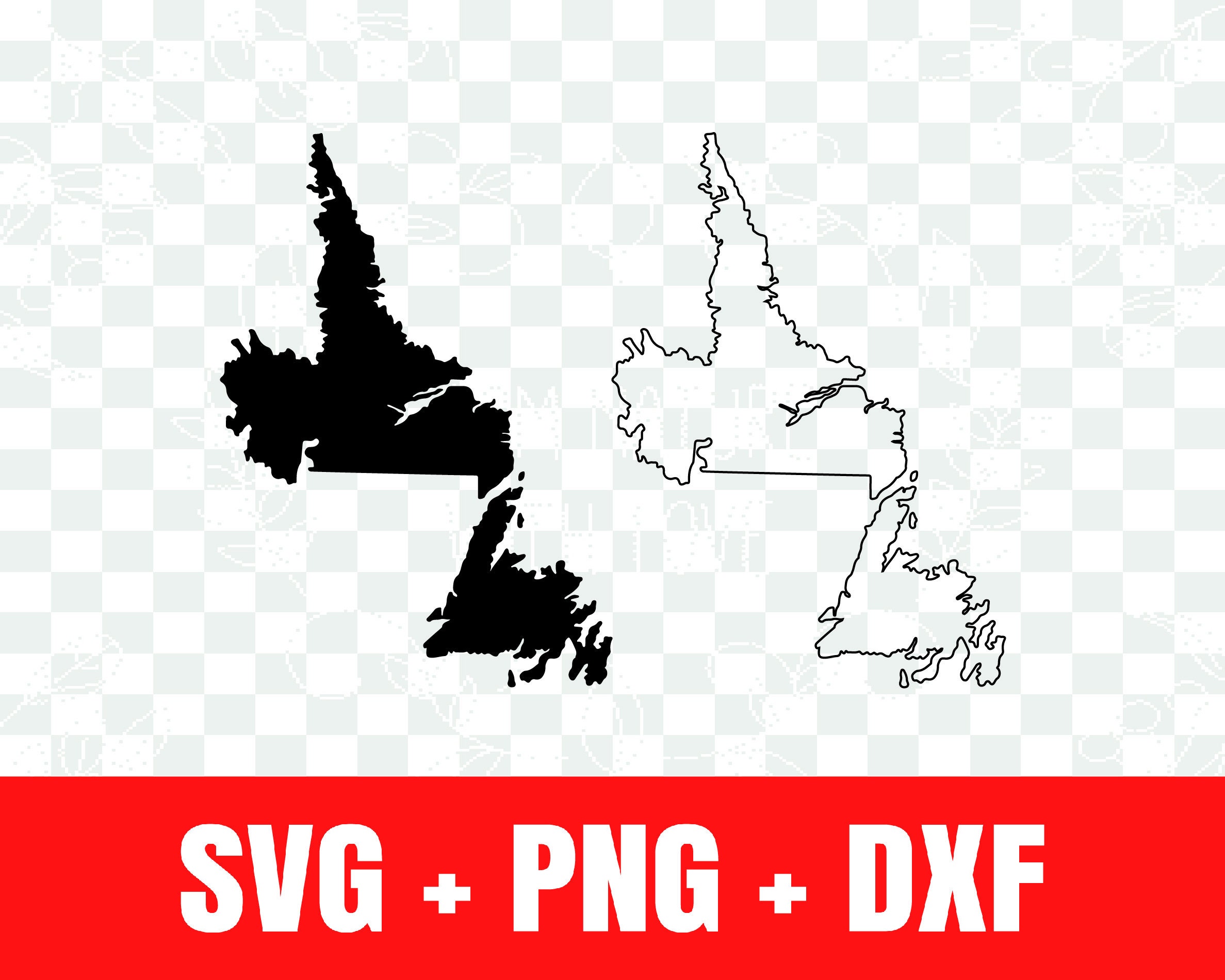 Newfoundland Silhouette Svg , Newfoundland Outline Svg - Etsy