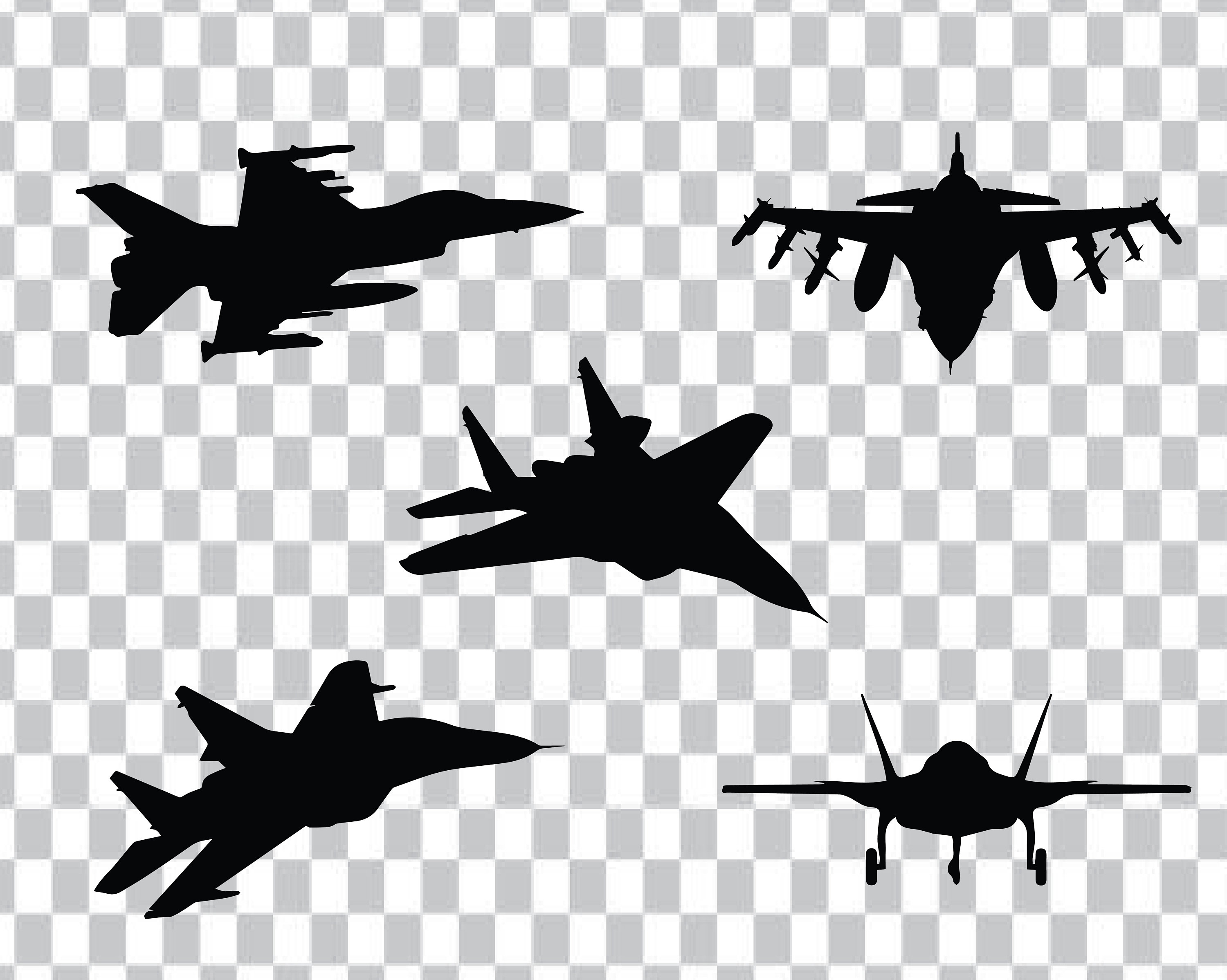 Fighter Jet Svg , Fighter Jet Silhouette Bundle Svg , Fighter Jet ...