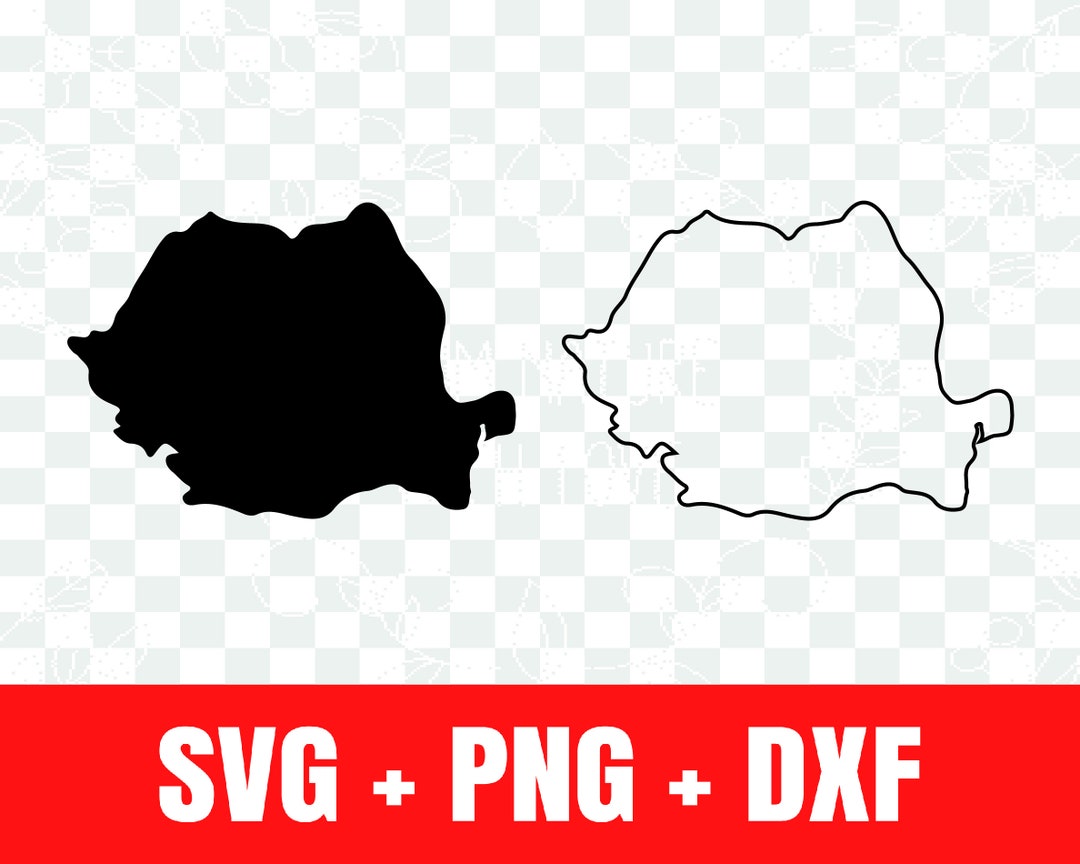 Romania Map Svg, Romania Silhouette Svg, Romania Outline Svg - Etsy