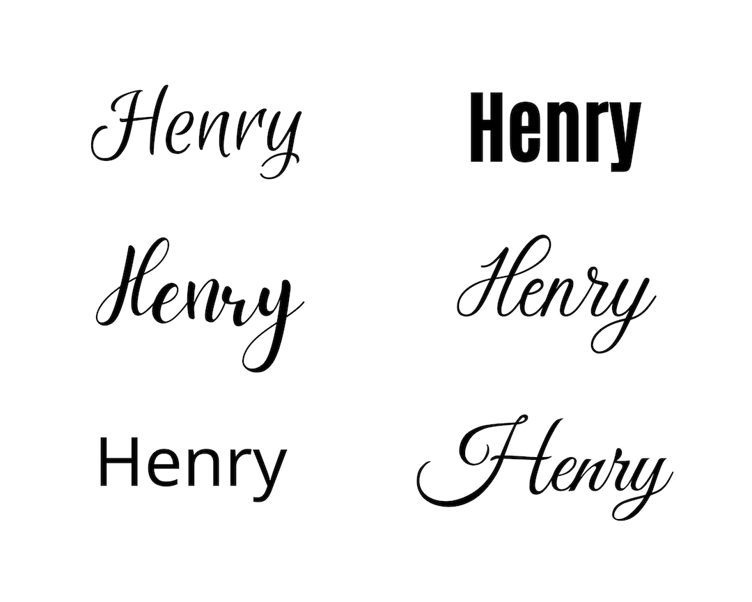 Henry Svg , Henry Baby Name Svg, Henry Wedding Name Svg - Etsy