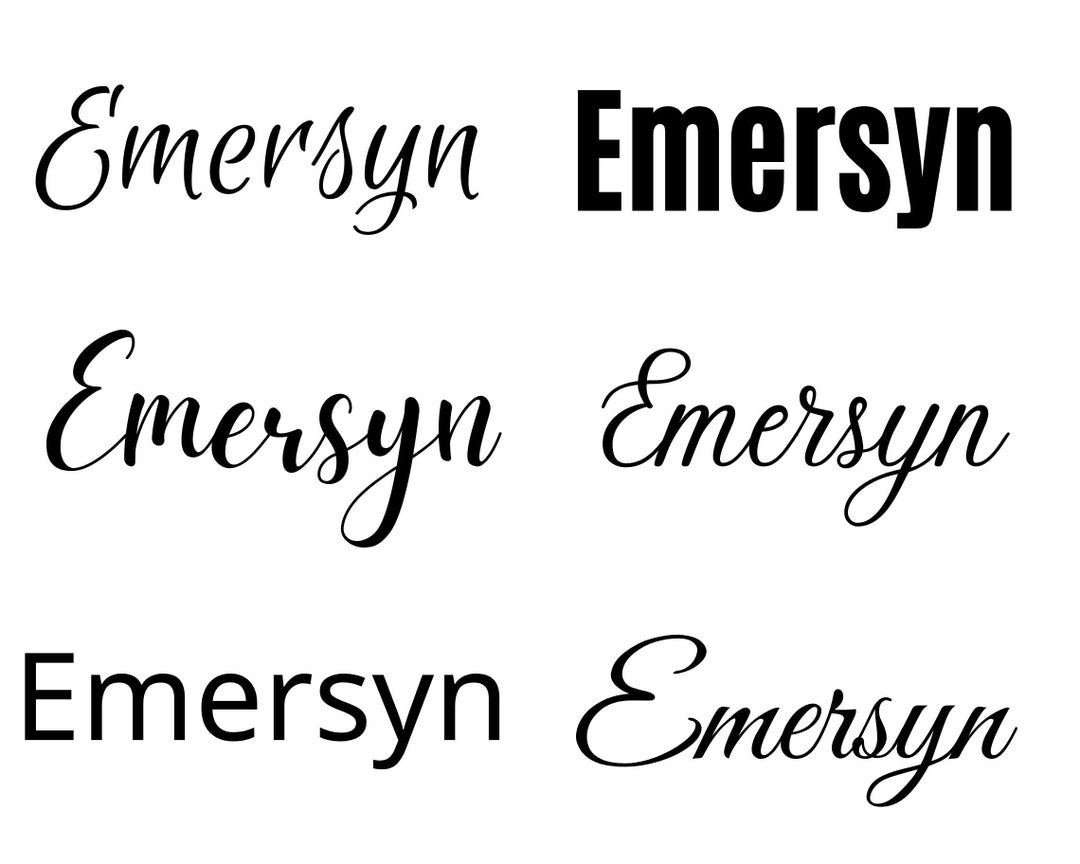 Emersyn Svg , Emersyn Baby Name Svg, Emersyn Wedding Name Svg - Etsy