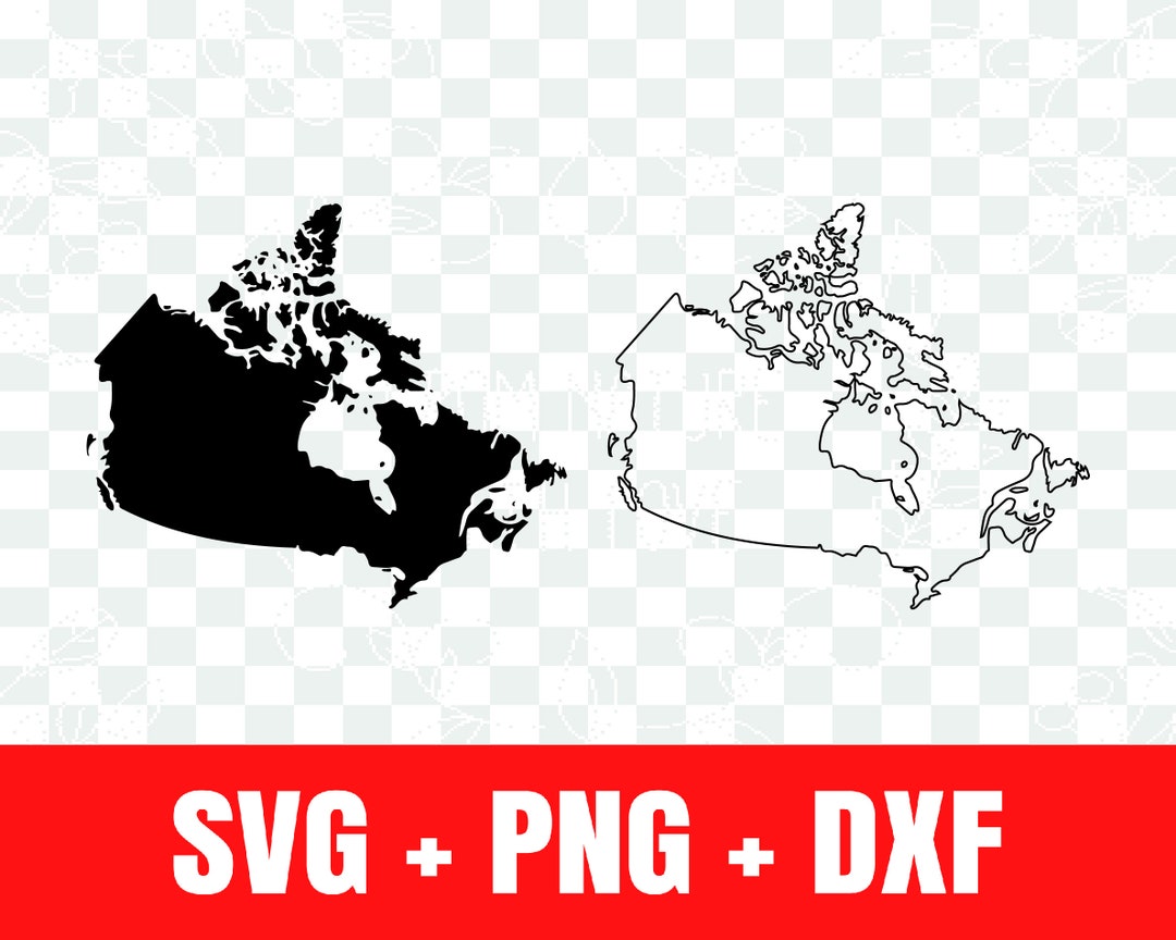 Canada Silhouette Svg, Canada Outline Svg - Etsy