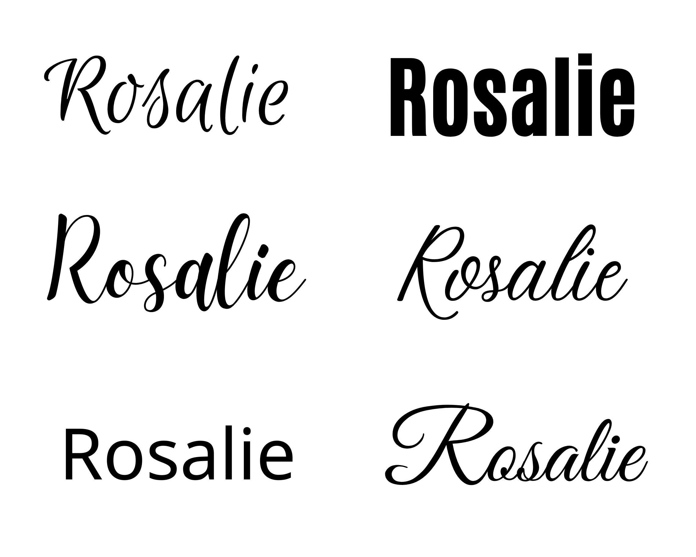 Rosalie svg Rosalie Baby Name svg Rosalie Wedding Name svg - Etsy España