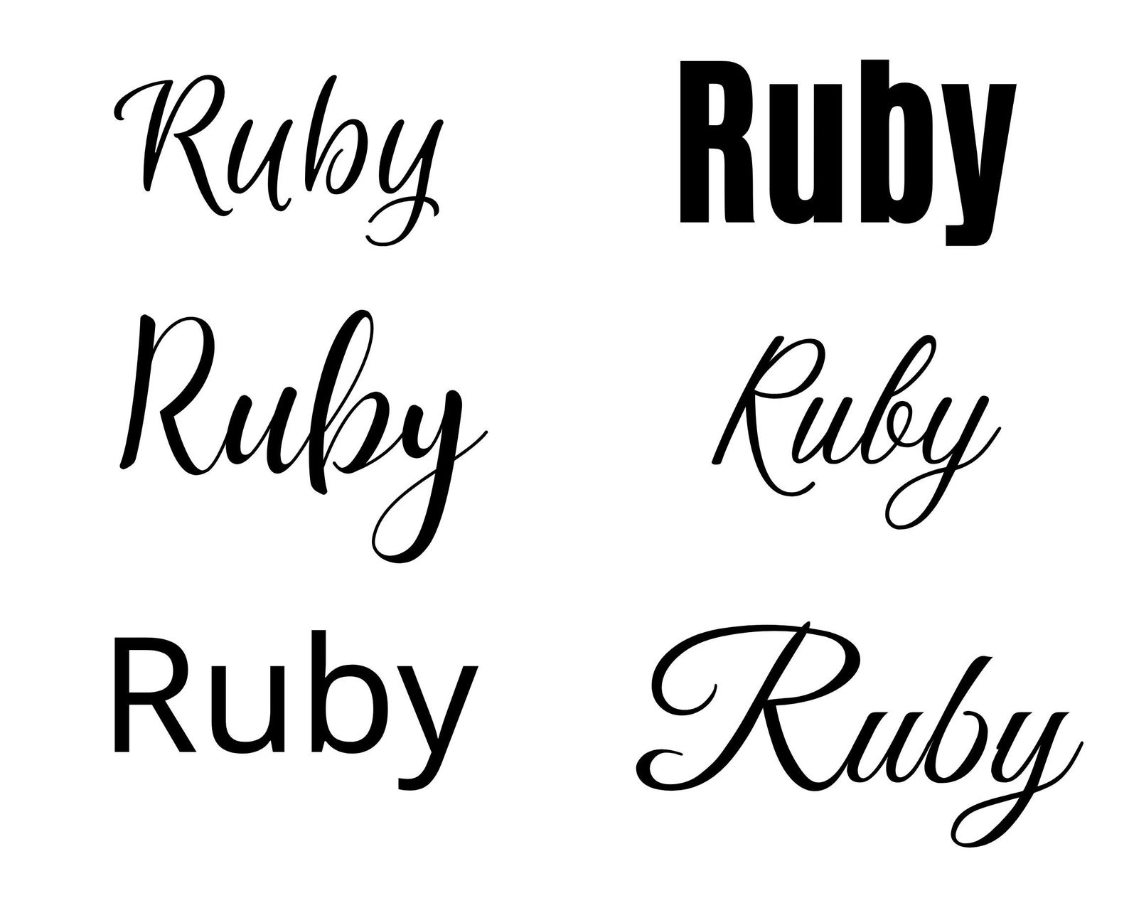 Ruby Svg , Ruby Baby Name Svg, Ruby Wedding Name Svg - Etsy