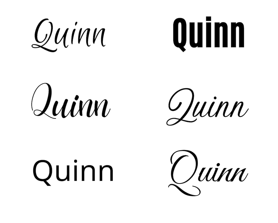 Quinn Svg , Quinn Baby Name Svg, Quinn Wedding Name Svg - Etsy