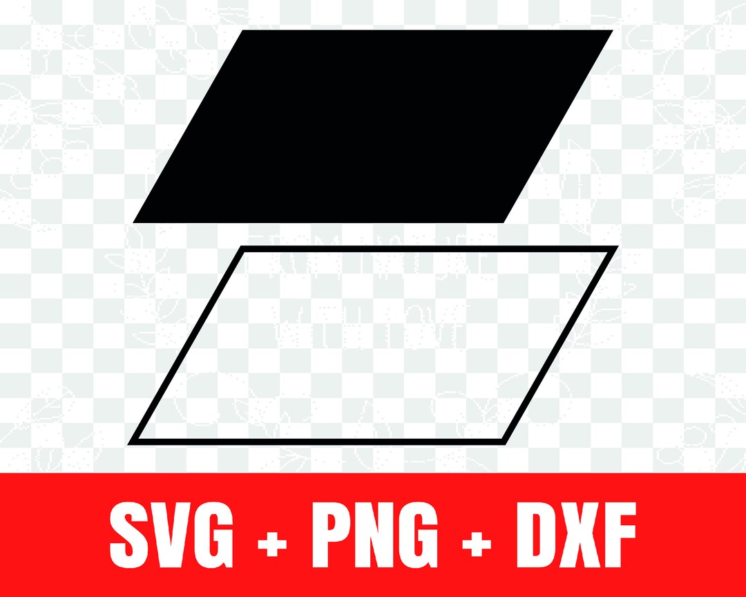 Parallelogram Svg , Parallelogram Silhouette Svg, Parallelogram Outline Svg - Etsy