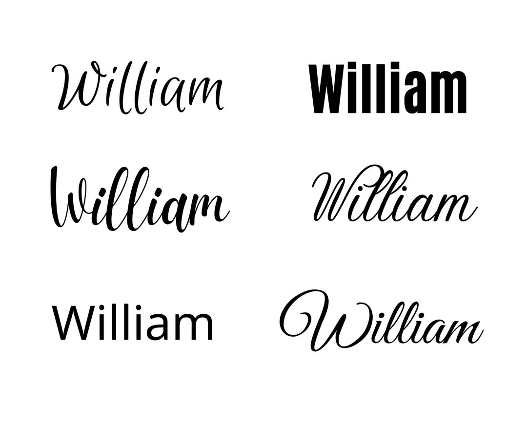 William Svg , William Baby Name Svg, William Wedding Name Svg - Etsy