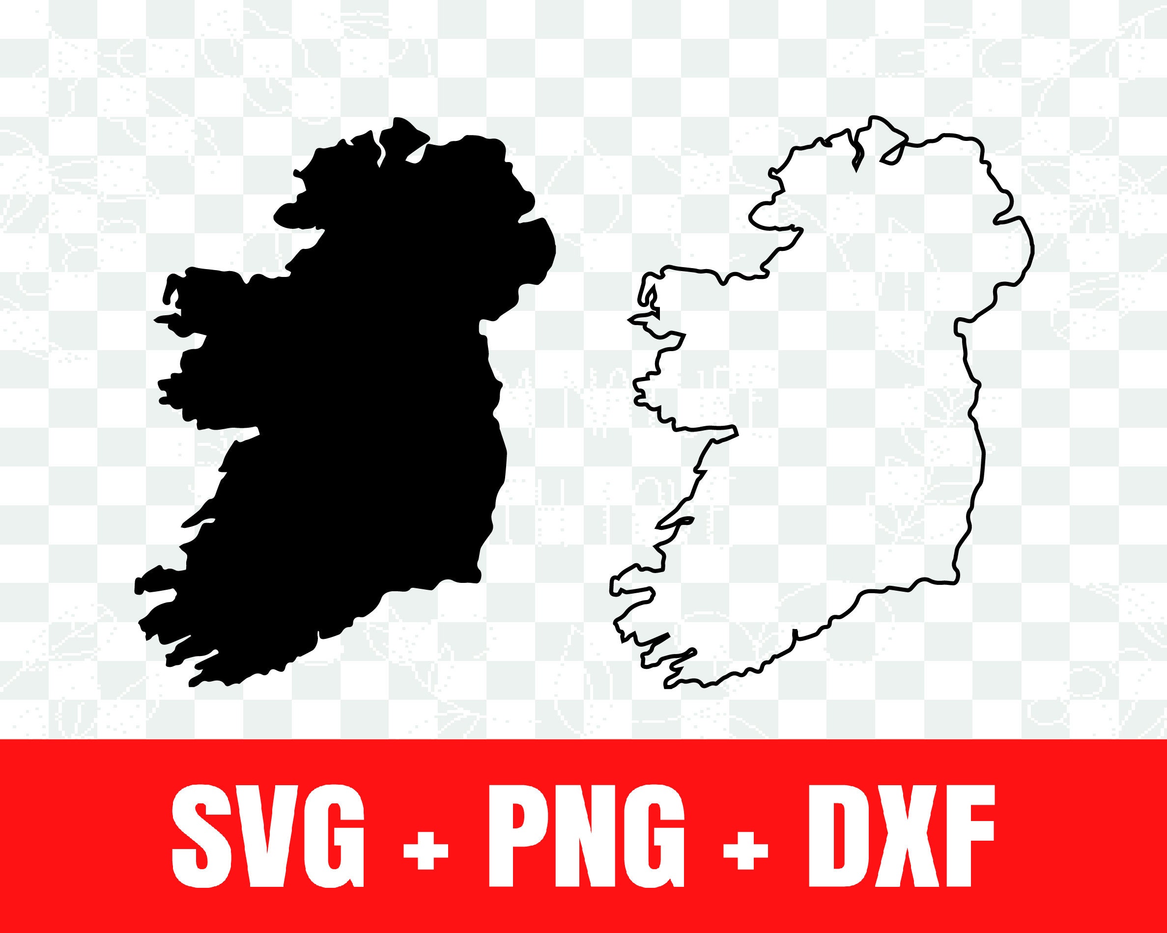Ireland Silhouette Svg, Ireland Outline Svg - Etsy