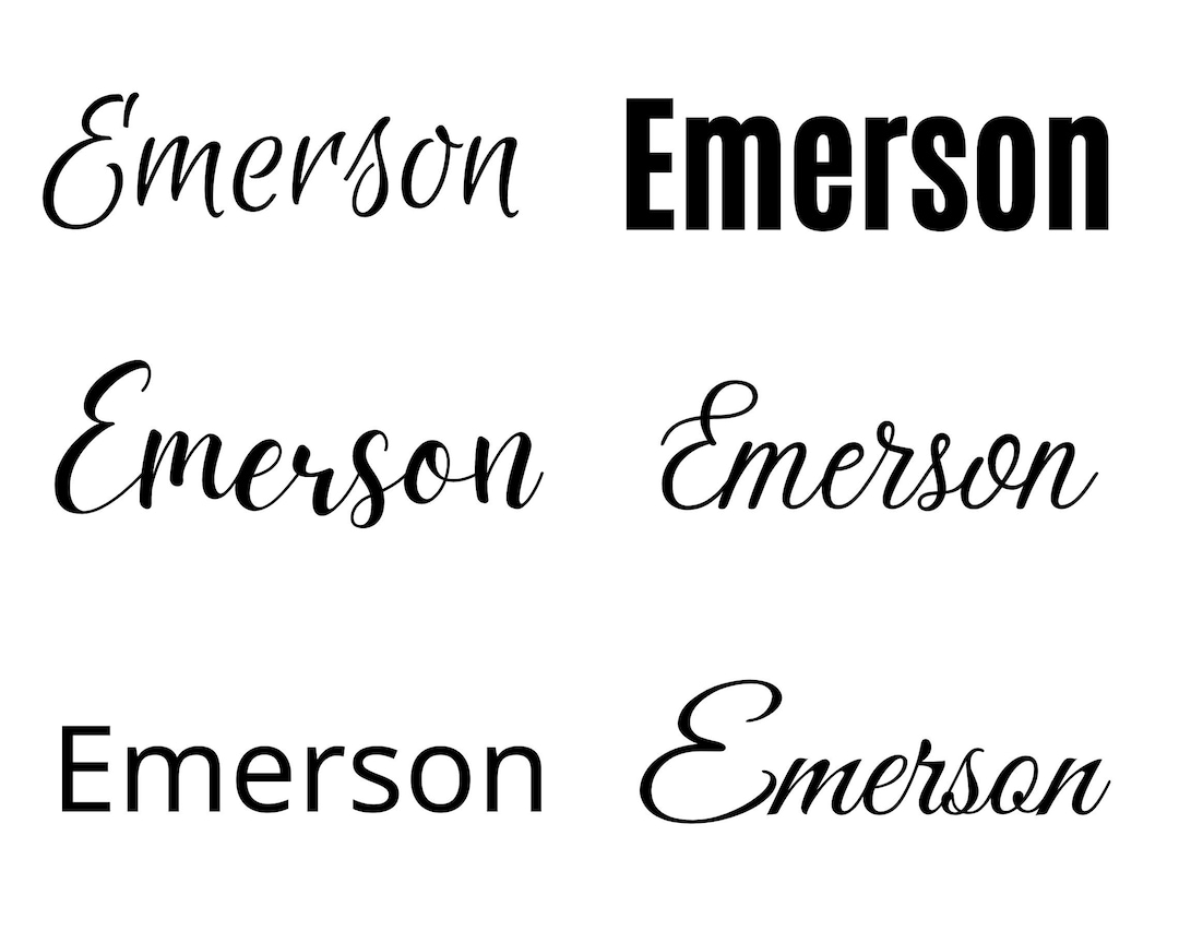 Emerson Svg , Emerson Baby Name Svg, Emerson Wedding Name Svg - Etsy