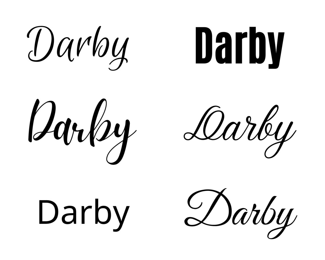 Darby Svg , Darby Baby Name Svg, Darby Wedding Name Svg - Etsy
