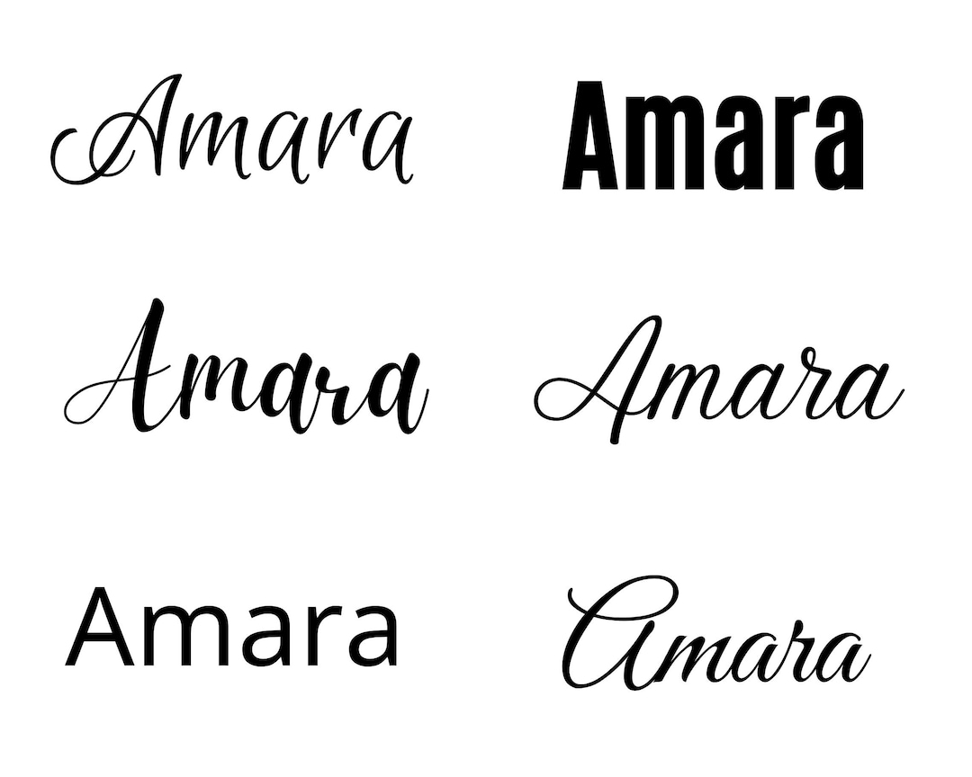 Amara Svg , Amara Baby Name Svg, Amara Wedding Name Svg - Etsy
