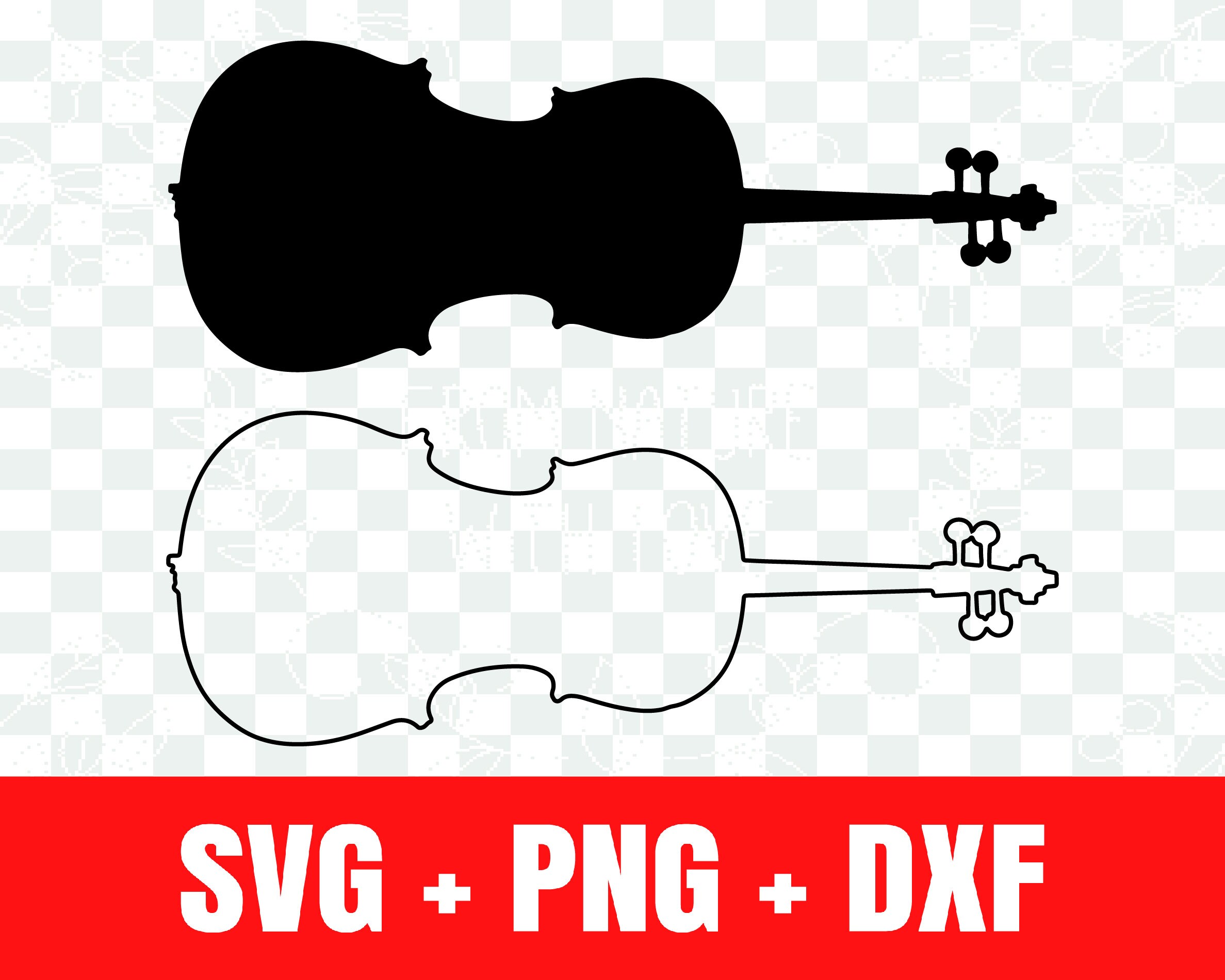 Cello Silhouette svg Cello Umriss svg - Etsy Österreich