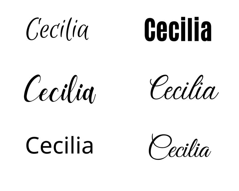 Cecilia Svg Cecilia Baby Name Svg Cecilia Wedding Name Svg - Etsy