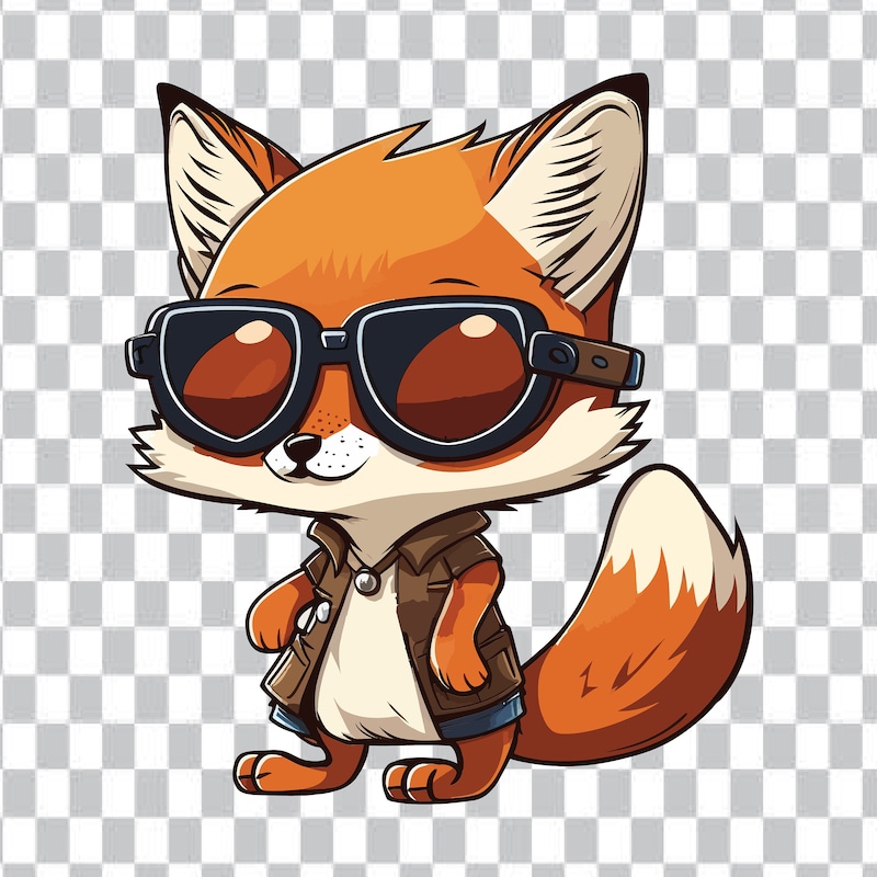 Cartoon Fox Svg - Etsy