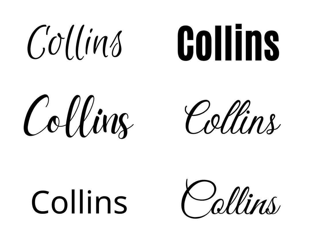 Collins Svg , Collins Baby Name Svg, Collins Wedding Name Svg - Etsy