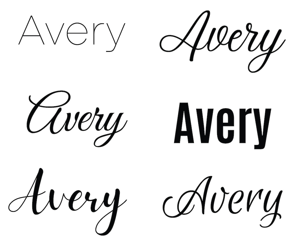 Buy Avery Svg , Baby Names Svg, Wedding Names Svg Online in India - Etsy
