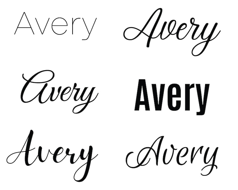 Buy Avery Svg Baby Names Svg Wedding Names Svg Online in India - Etsy