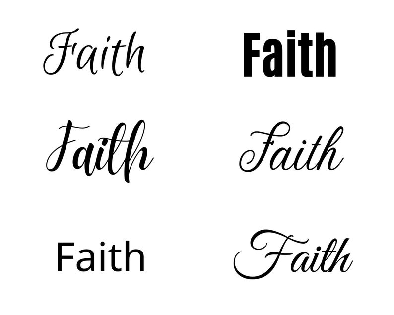 Faith Svg Faith Baby Name Svg Faith Wedding Name Svg - Etsy