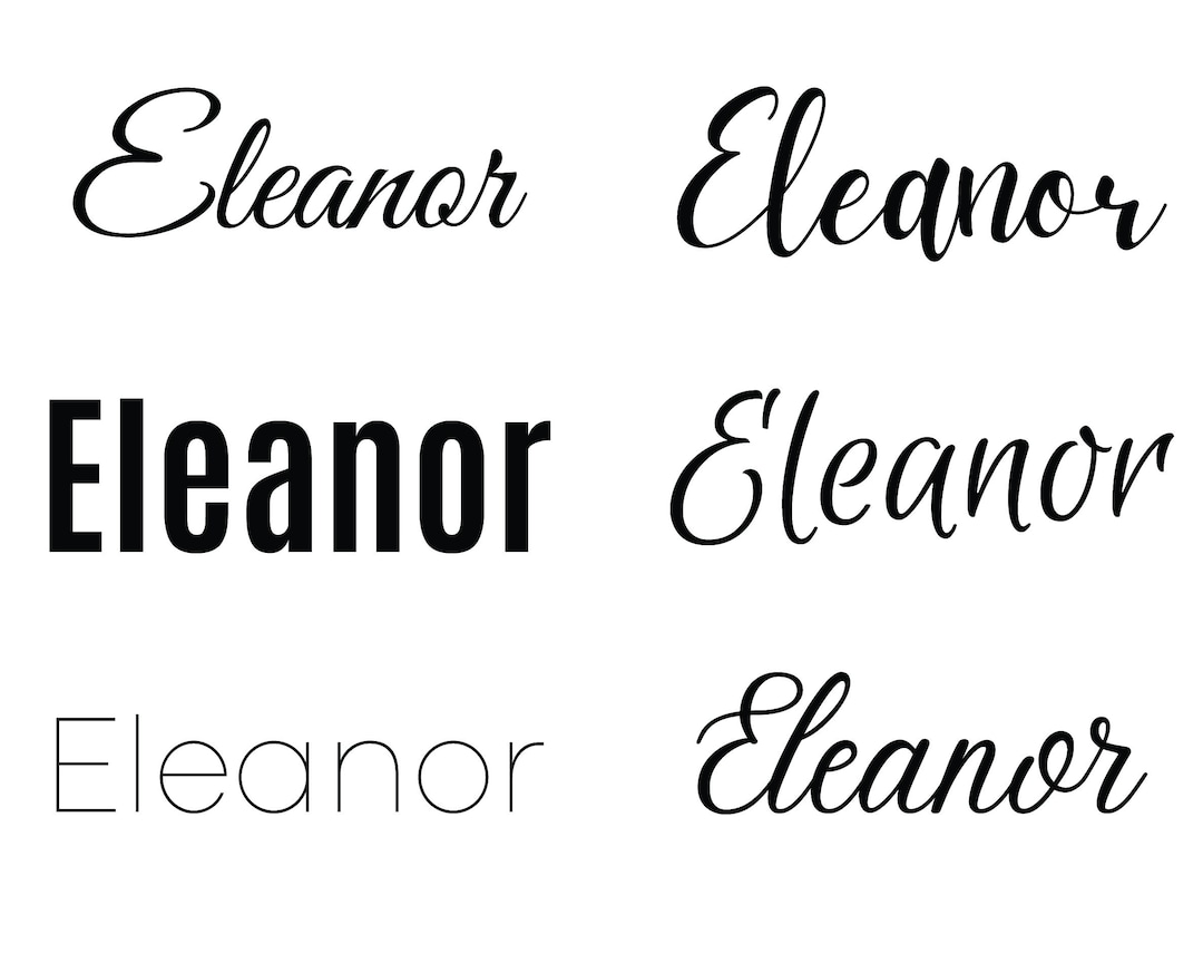 Eleanor Svg , Baby Names Svg, Wedding Names Svg - Etsy