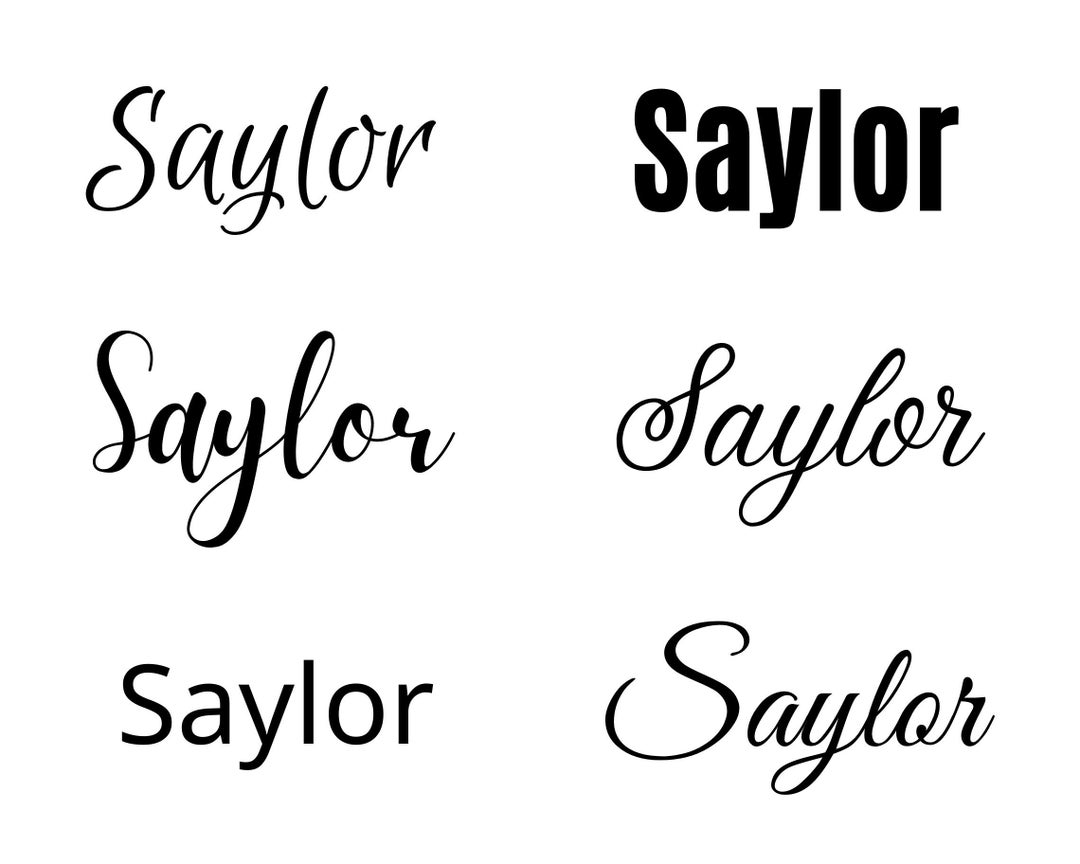 Saylor Svg , Saylor Baby Name Svg, Saylor Wedding Name Svg - Etsy