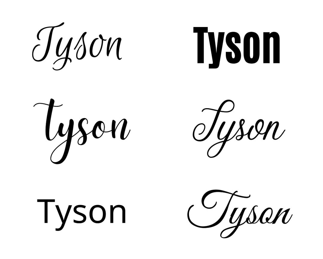 Tyson Svg , Tyson Baby Name Svg, Tyson Wedding Name Svg - Etsy