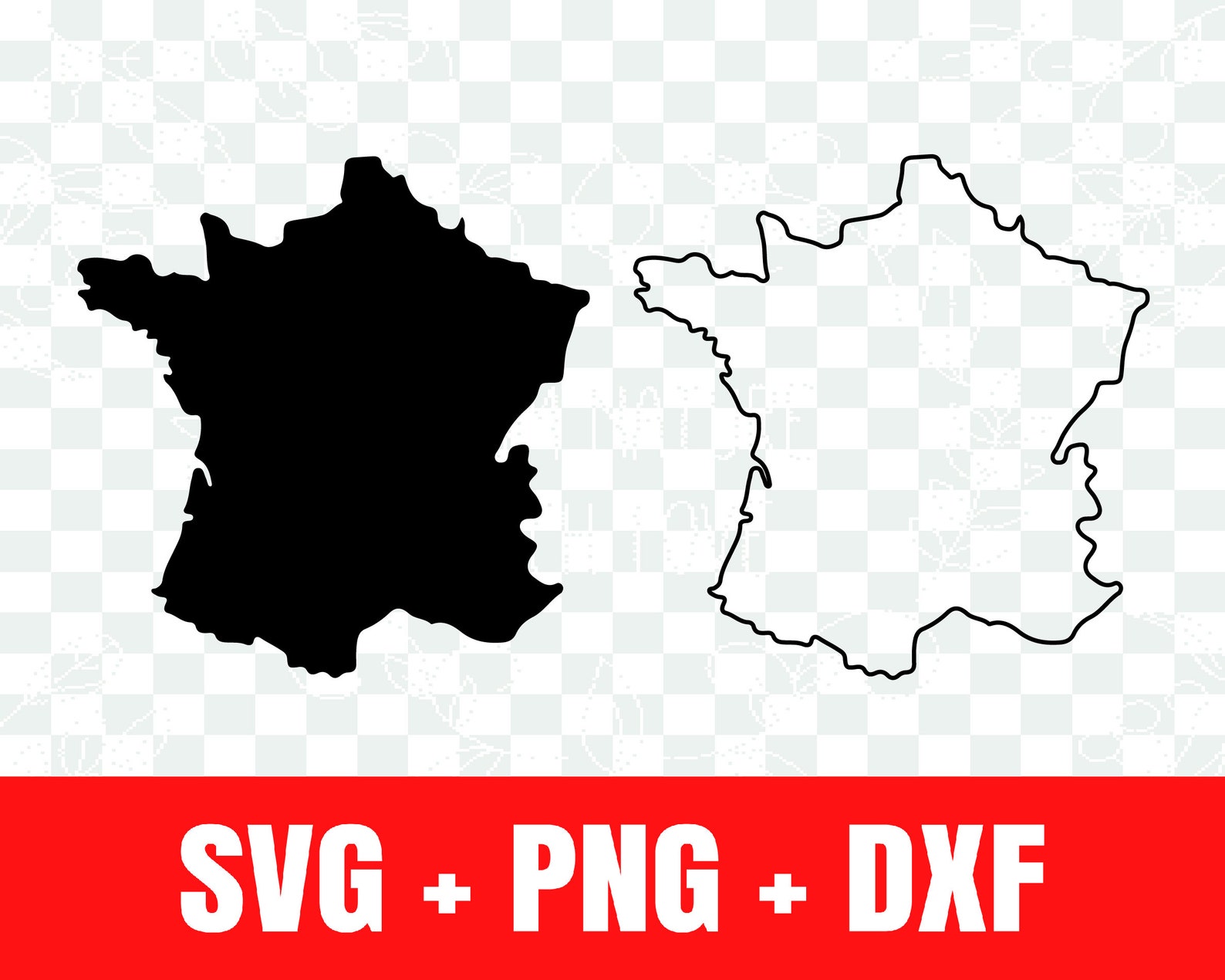 France Silhouette Svg France Outline Svg - Etsy