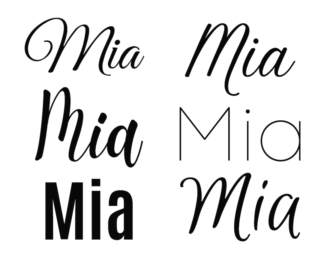 Mia Svg , Baby Names Svg, Wedding Names Svg, - Etsy Mia Svg , Baby Names Svg, Wedding Names Svg, - Etsy