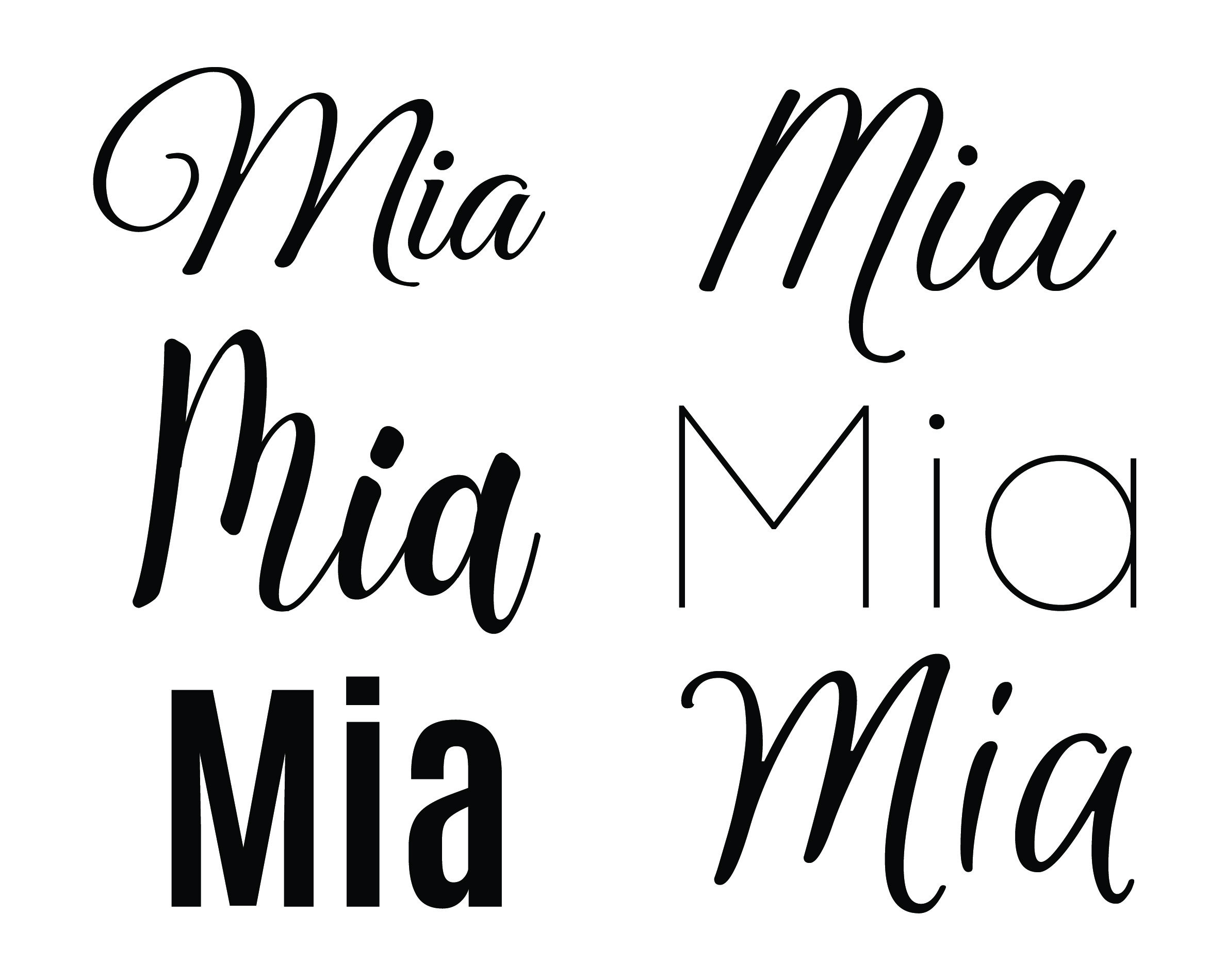Mia Svg Baby Names Svg Wedding Names Svg - Etsy Finland