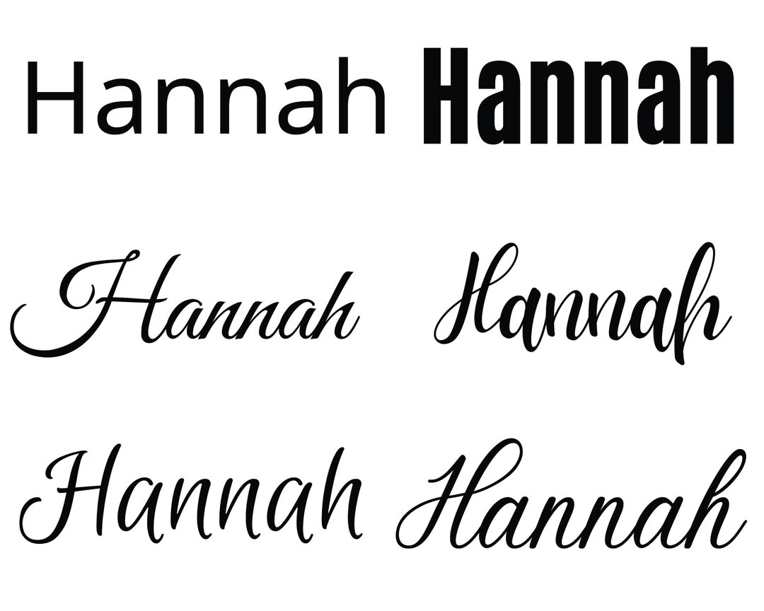 Hannah Svg , Baby Names Svg, Wedding Names Svg - Etsy
