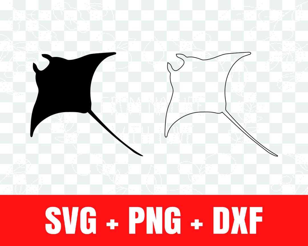 Manta Ray Silhouette Svg, Manta Ray Outline Svg - Etsy