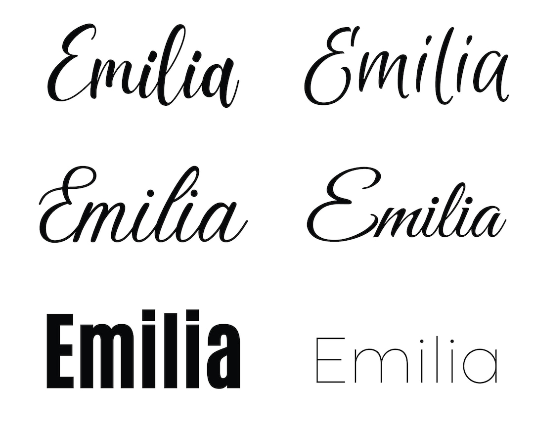 Emilia Svg , Baby Names Svg, Wedding Names Svg - Etsy