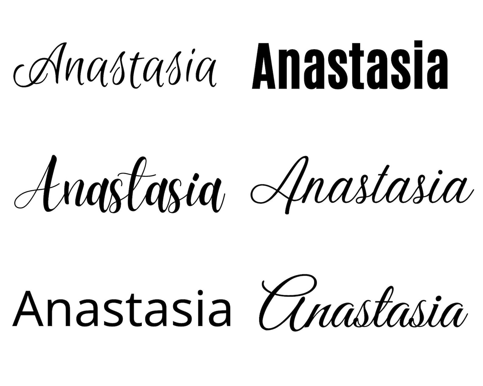 Anastasia Svg , Anastasia Baby Name Svg, Anastasia Wedding Name Svg - Etsy