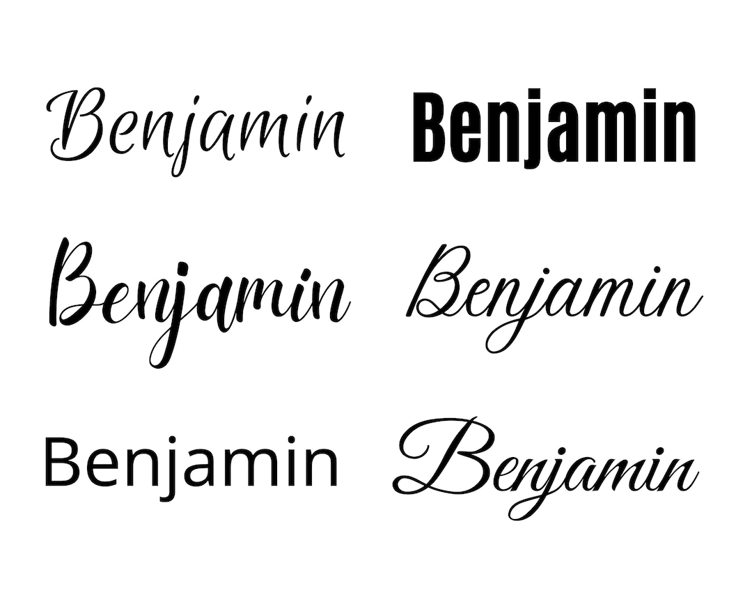 Benjamin Svg , Benjamin Baby Name Svg, Benjamin Wedding Name Svg - Etsy