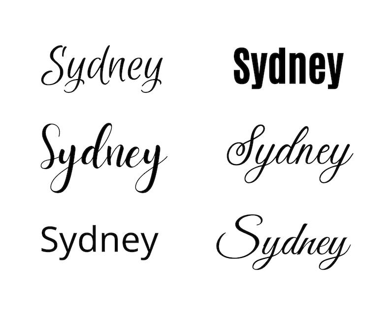 Sydney Svg , Sydney Baby Name Svg, Sydney Wedding Name Svg - Etsy