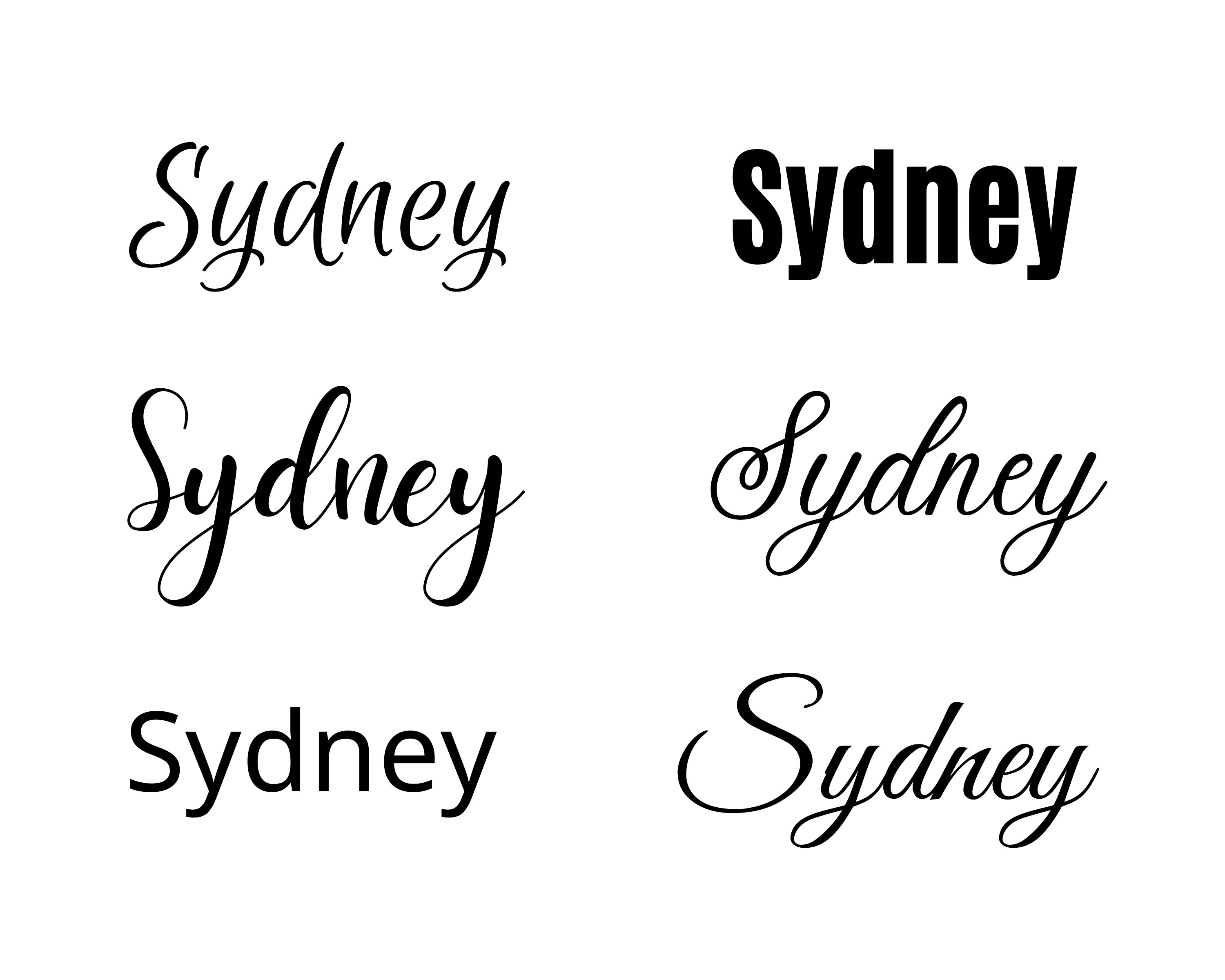 Sydney Svg , Sydney Baby Name Svg, Sydney Wedding Name Svg - Etsy Australia