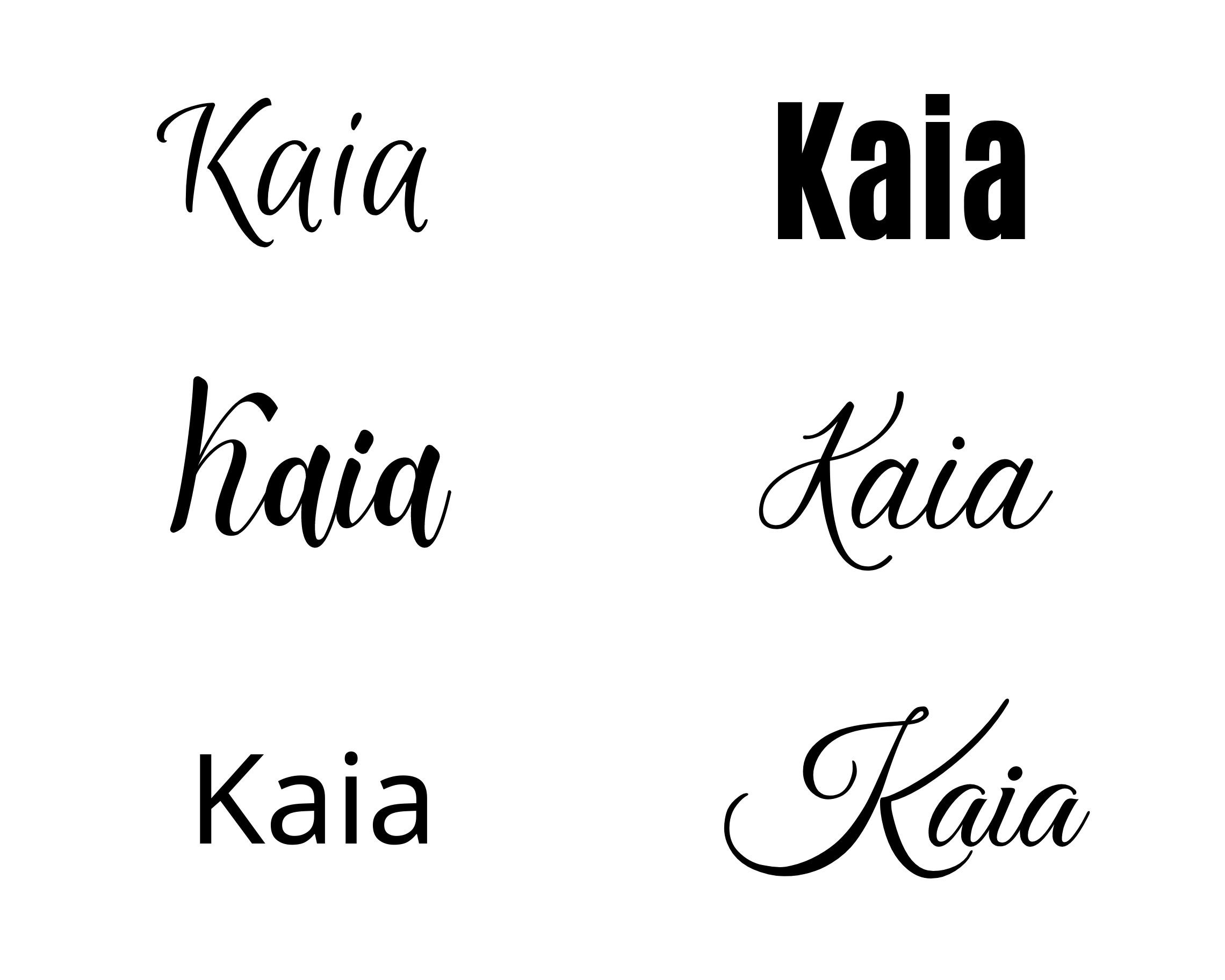 Kaia Svg Kaia Baby Name Svg Kaia Wedding Name Svg - Etsy