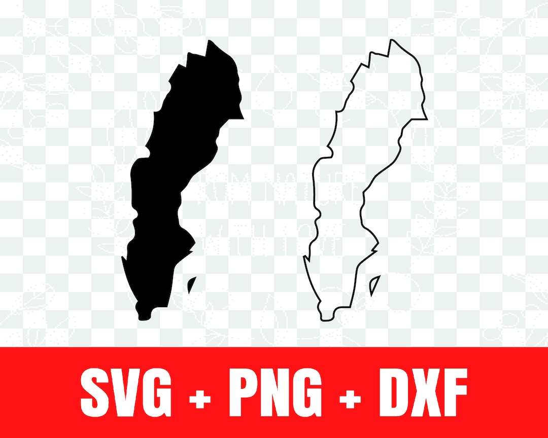 Sweden Silhouette Svg, Sweden Outline Svg - Etsy