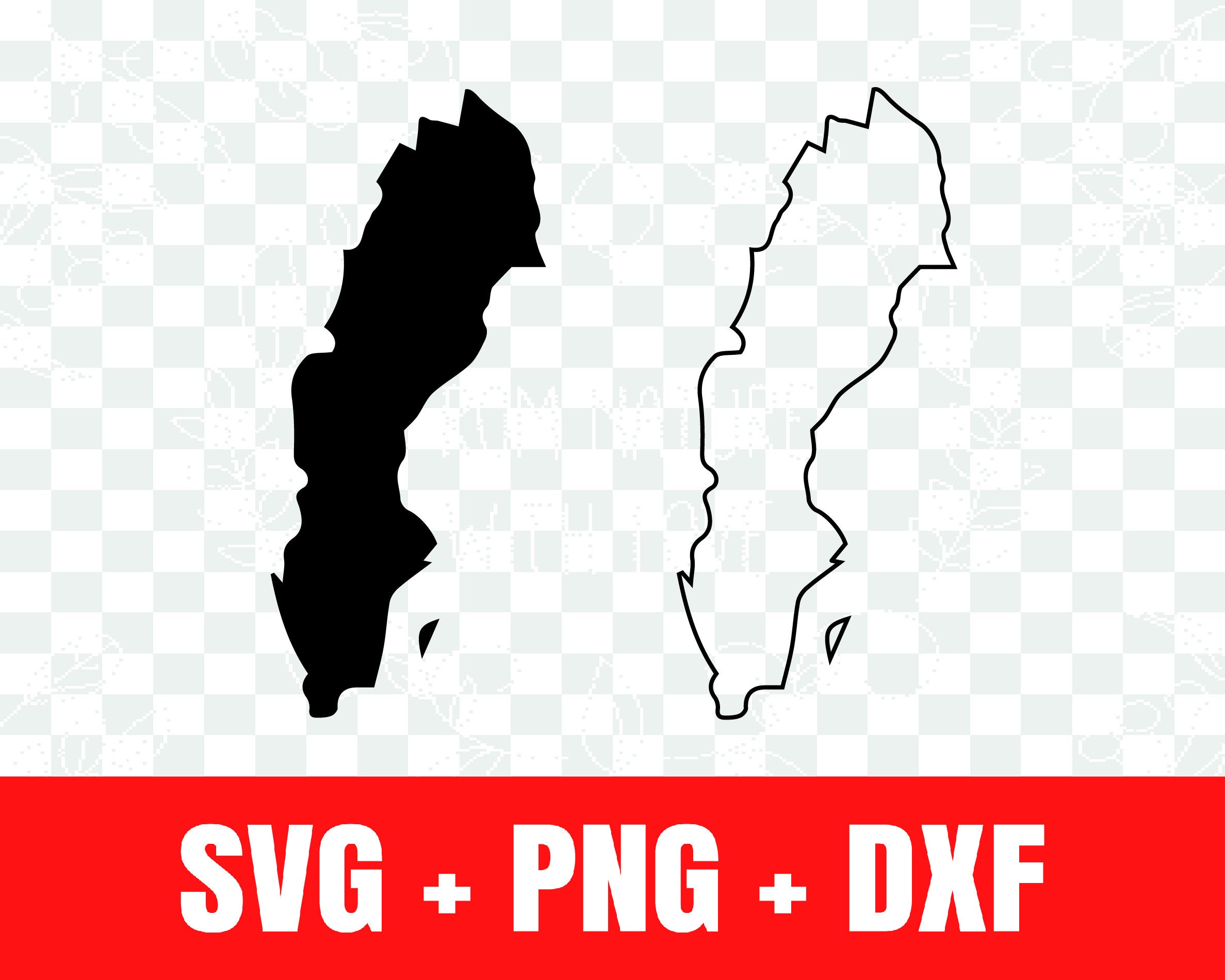 Sweden Silhouette Svg, Sweden Outline Svg - Etsy