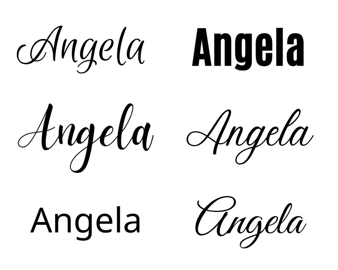 Angela Svg , Angela Baby Name Svg, Angela Wedding Name Svg - Etsy