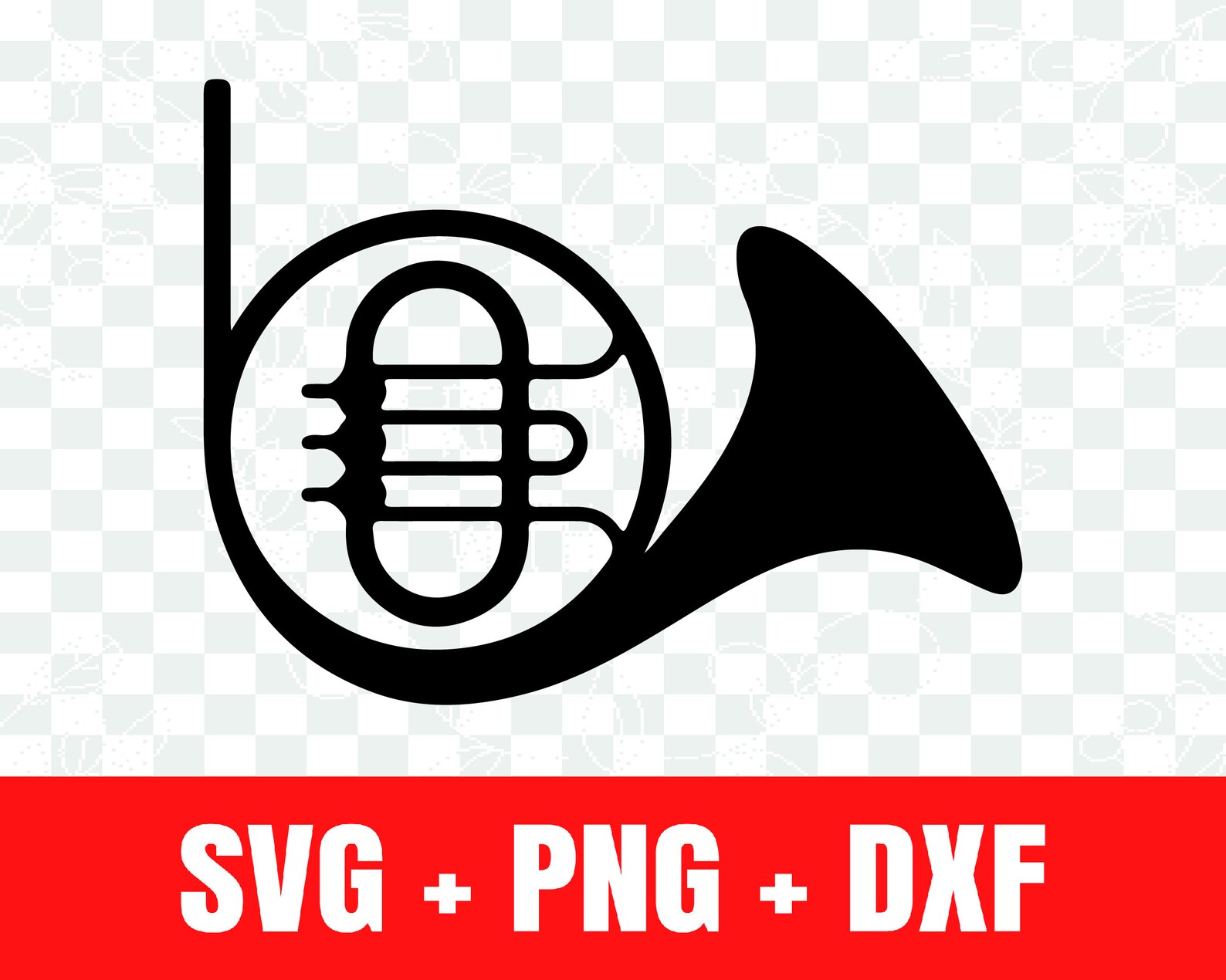 French Horn Svg , French Horn Silhouette Svg - Etsy