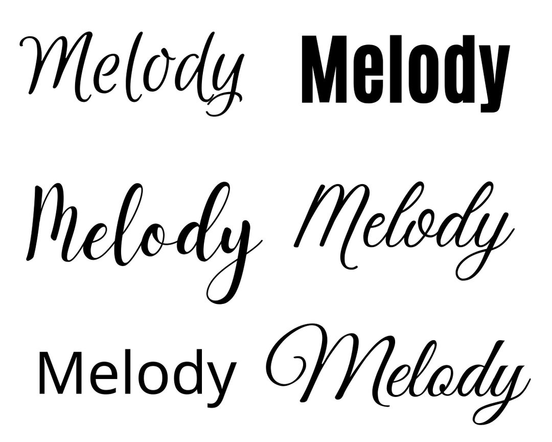Melody Svg , Melody Baby Name Svg, Melody Wedding Name Svg - Etsy