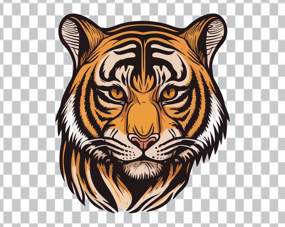Tiger Face SVG - Etsy