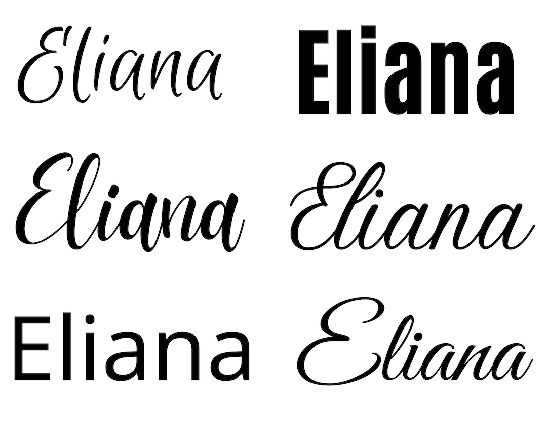 Eliana Svg , Baby Names Svg, Wedding Names Svg - Etsy