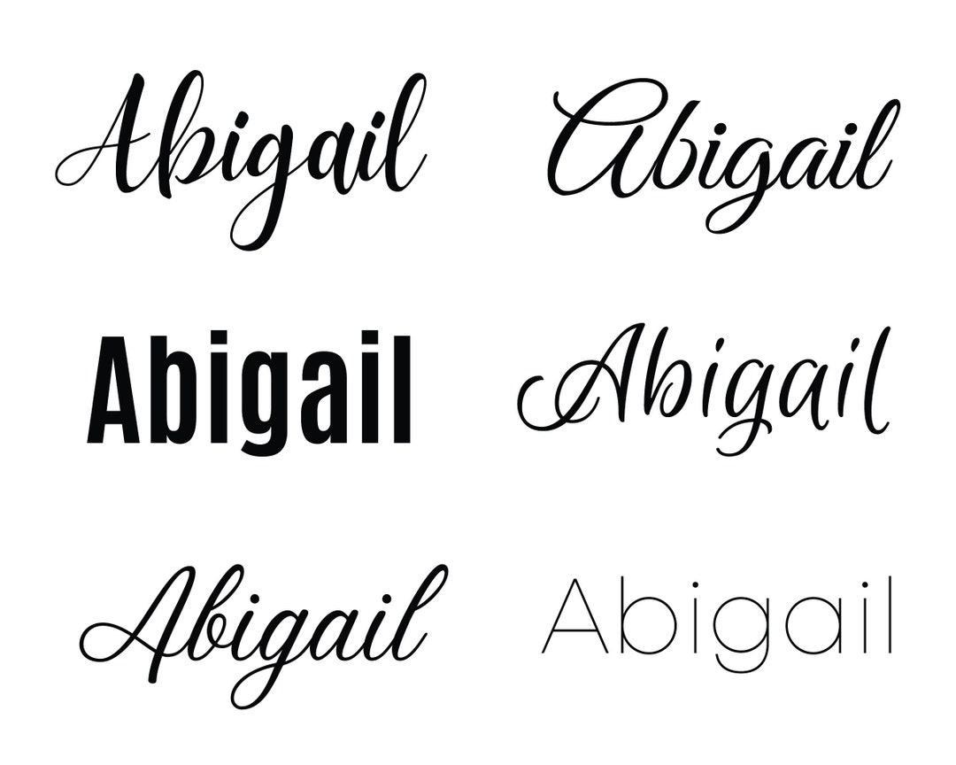 Abigail Svg , Baby Names Svg, Wedding Names Svg - Etsy