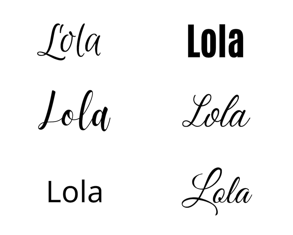 Lola Svg , Lola Baby Name Svg, Lola Wedding Name Svg - Etsy