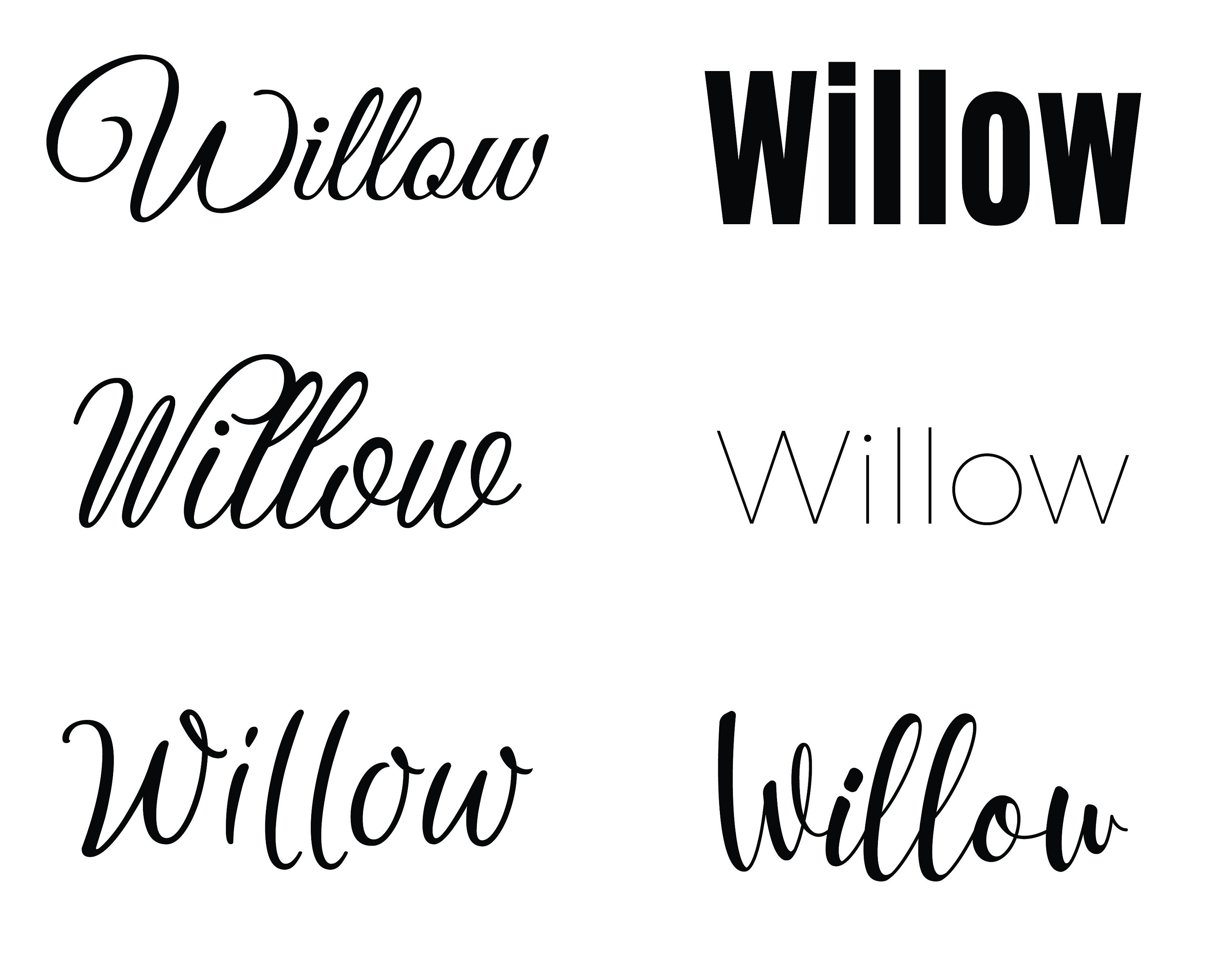 Willow Svg , Baby Names Svg, Wedding Names Svg - Etsy Willow Svg , Baby Names Svg, Wedding Names Svg - Etsy